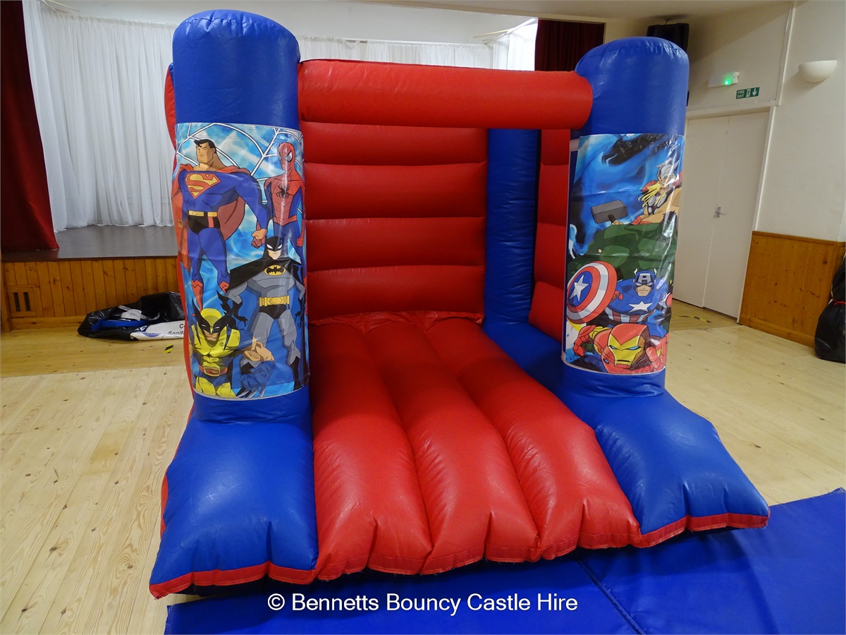 Super Hero Mini Bouncy Castle Hire